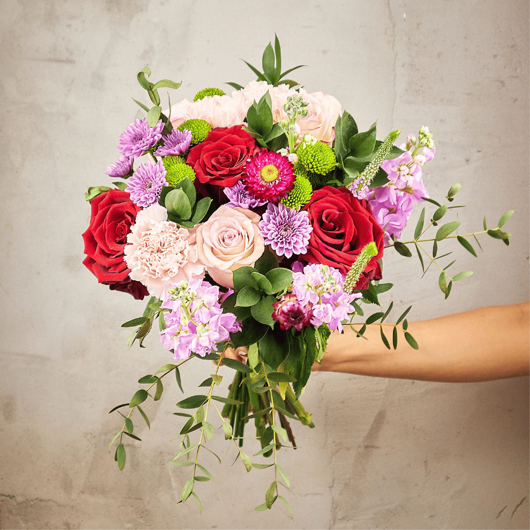 Red & Pink Bouquet – Moquet Roses